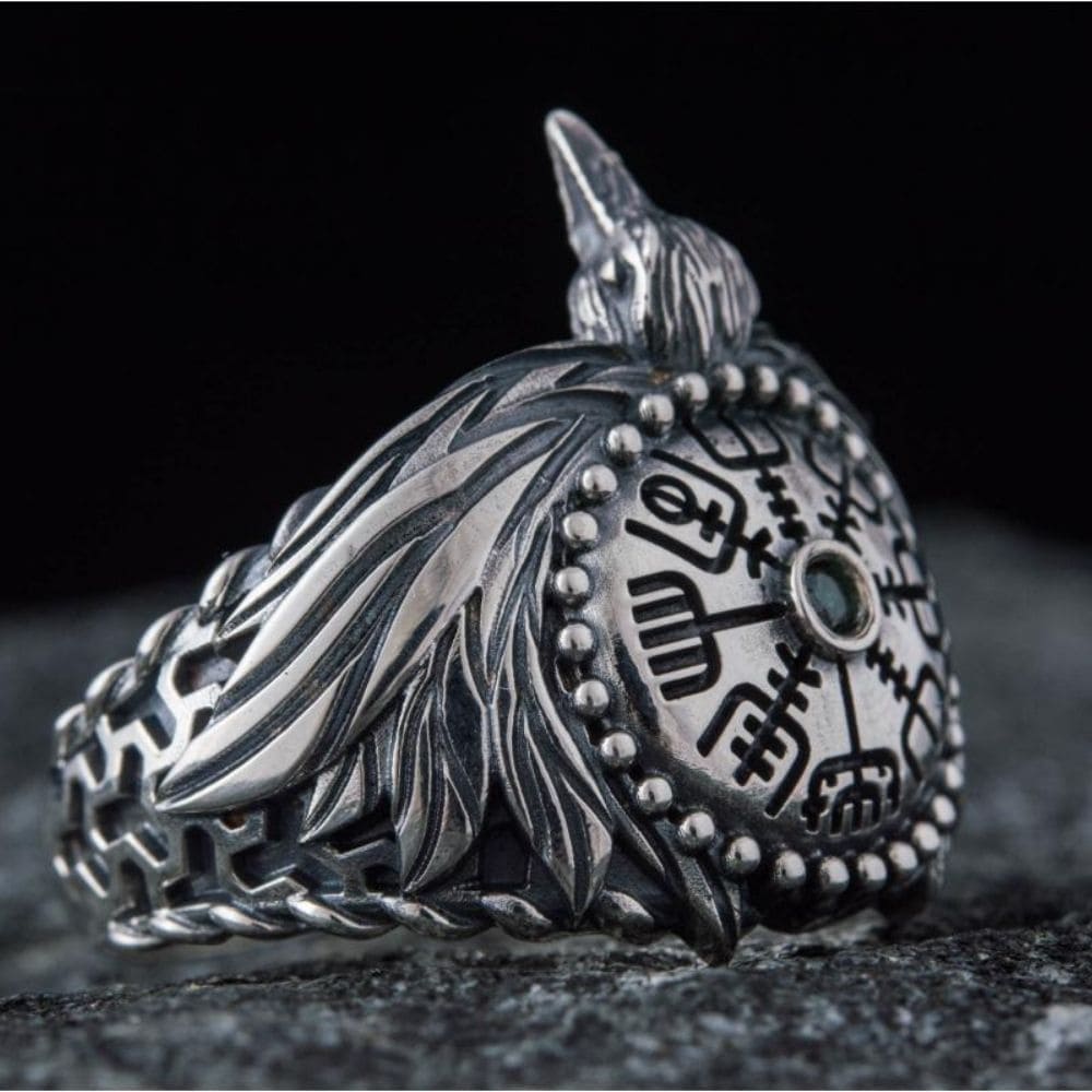 Chevalière Corbeau en Argent | Horde VIking – Horde Viking
